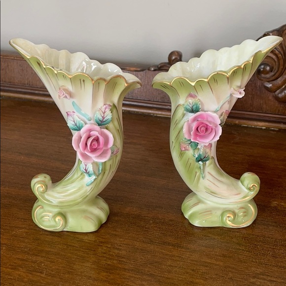 Lefton | Accents | Lefton Japanese Floral Vintage Bud Vases | Poshmark